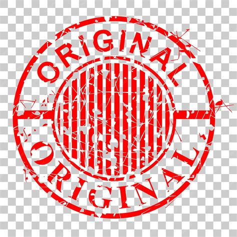 투명 효과 배경에서 Simpe 벡터 빨간색 원 고무 스탬프 효과 원본 프리미엄 벡터