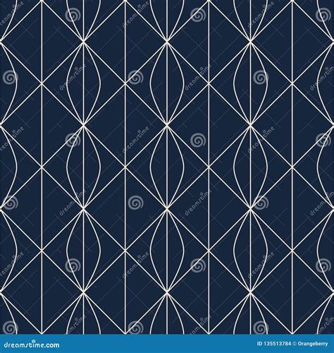 Seamless Retro Pattern With Geometric Shapes Stock Vector