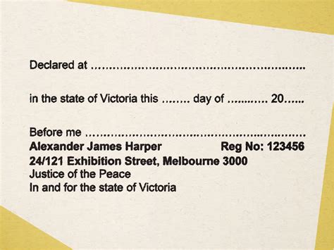 Statutory Declaration Stamp Victoria Stamp Lab