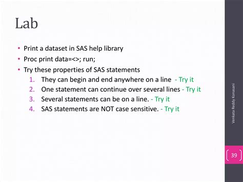 SAS Basics Step By Step Learning PPTX