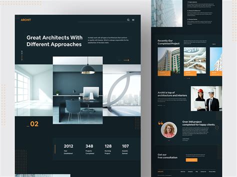 Architecture Landing Page On Behance