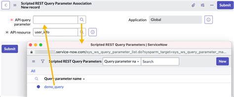 Resource Request Header And Query Parameter Associations Servicenow