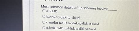 solved most common data backup schemes involvea ﻿raidb