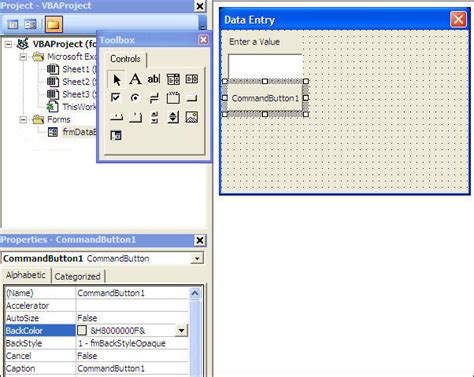 Command Buttons In Excel