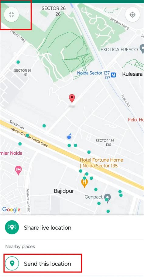 How To Share Google Map Location On WhatsApp | GeeksforGeeks