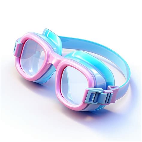 Premium Ai Image Swimming Goggles Travel 3d Icon Cartoon Clay