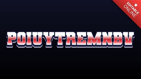 Poiuytremnbv Daemon 3d Text Effect Generator