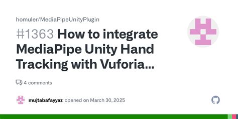 How To Integrate Mediapipe Unity Hand Tracking With Vuforia Arcamera · Issue 1363 · Homuler