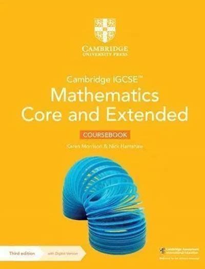 Cambridge Igcse Mathematics Core And Extended Coursebook 3rd Edition Book Bazar Online