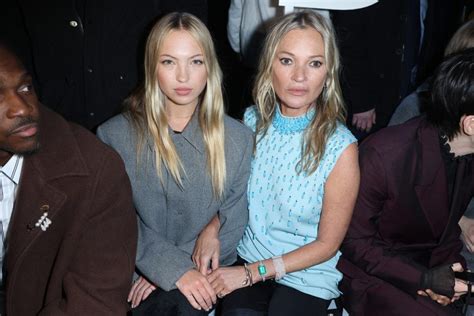 Kate Moss And Lila Moss Captivate Paris Fashion Week With