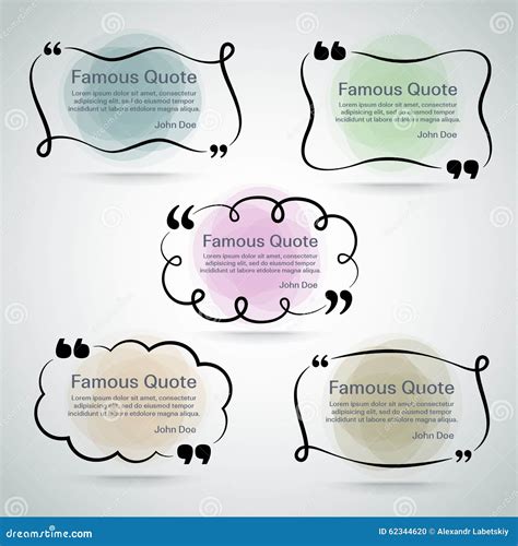 Quote Vector Border Set Stock Vector Illustration Of Concept 62344620