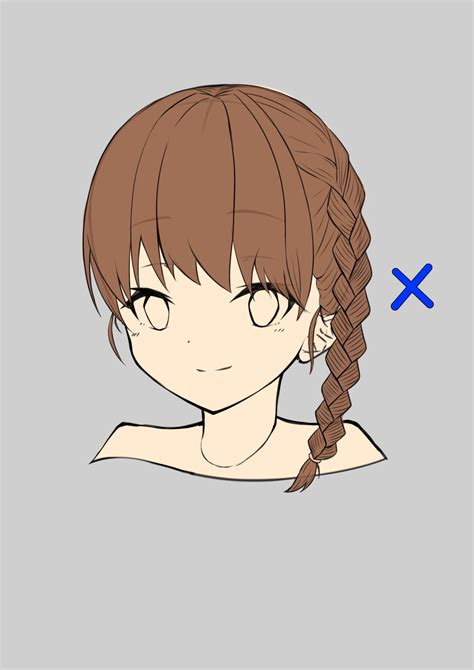 三つ編み 描き方簡単 三つ編み 後ろ姿 イラスト Ynvhu