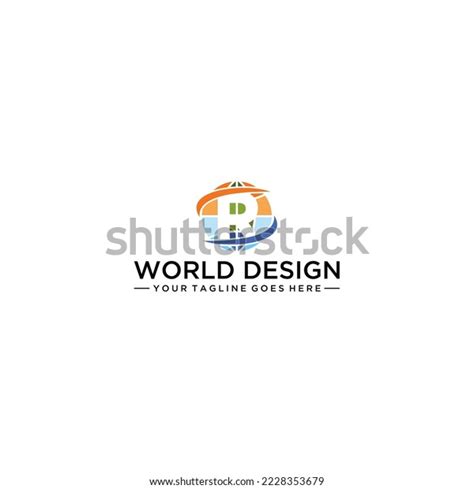 World Negative R Letter Logo Design Stock Vector Royalty Free