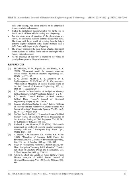Non Linear Analysis Of Infilled Frames Pdf