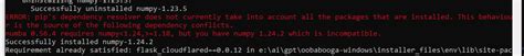 Numpy Error Roobabooga