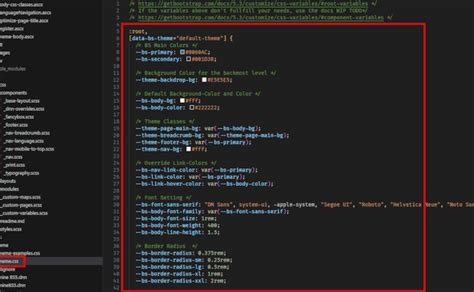 Styling Css Sass And Bootstrap Variables
