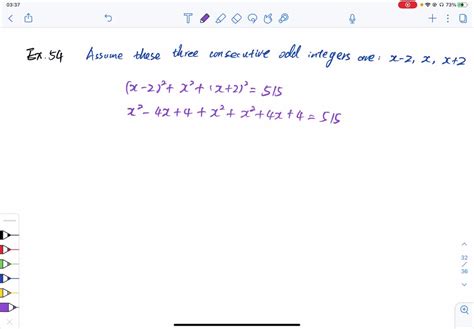 solved the sum of the squares of three consecutive odd integers is 515