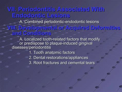 Classification Of Periodontal Diseases Ppt