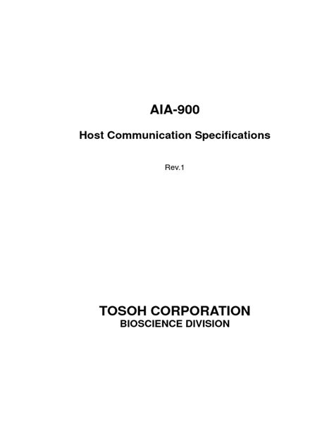 Aia 900hostcommunicationspecificationsrev1 Pdf Ascii