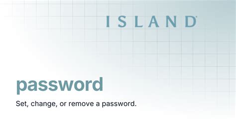 Password Island Router Documentation