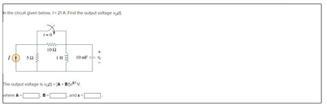 solved in the circuit given below i 21 a find the output