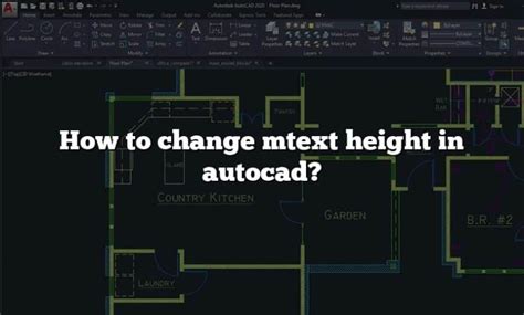 How To Change Mtext Height In Autocad