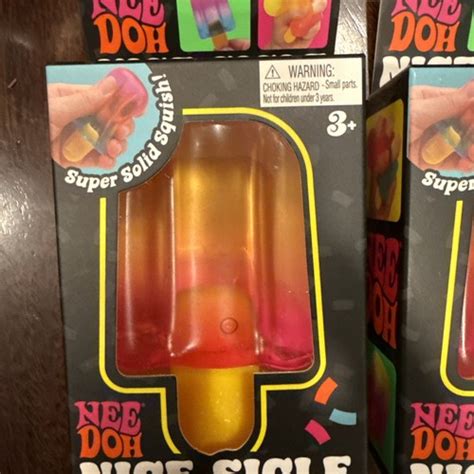 Pink And Yellow Needoh Nice Sicle Popsicle Nicesicle Jelly Squishy Toy