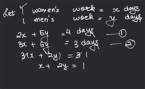 Ii 2 Women And 5 Men Can Together Finish An Embroidery Work In 4 Days