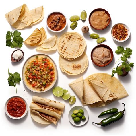Premium Photo Mexican Food Isolated On White Background