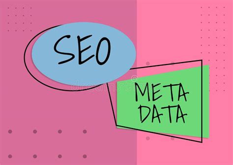 Text Caption Presenting Seo Meta Data Conceptual Photo Search Engine
