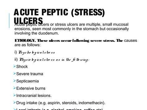 Etiology And Pathogenesis Of Peptic Ulcer Ppt