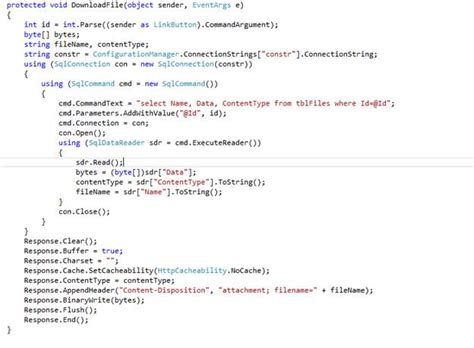 upload files and save into database in binary format using asp