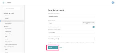 How Do I Create A Sub Account SurveySparrow