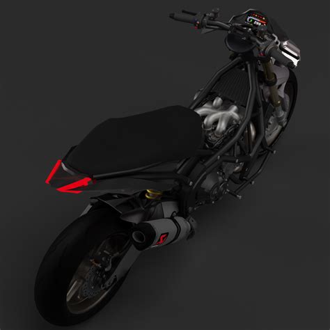 Super Scootic L Cylinder Turbo Engine Naked Ver CGTrader