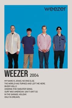 Weezer Band Poster Weezer Aesthetic Poster