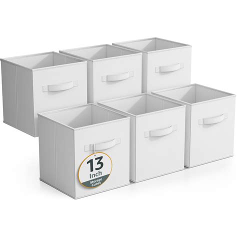 Sorbus Fabric Storage Cubes 6 Foldable Storage Bins For Organizing Pantry