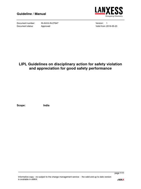 Lsr Lanxess Life Saving Rules Download Free Pdf Safety Prevention