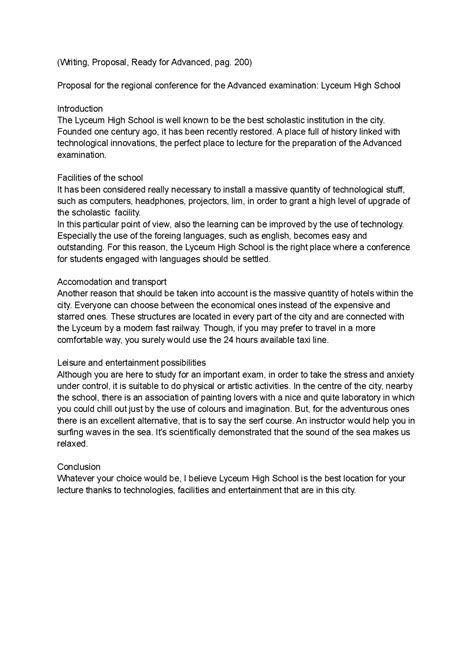 Proposal Level C1 Advanced Docsity