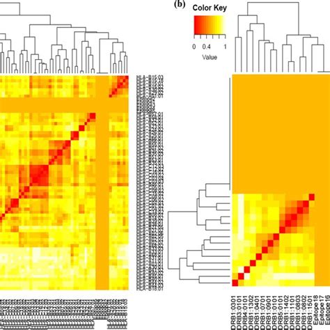 Mhc Clustering Based On Binding Specificity A Heat Map Of Five Mhc