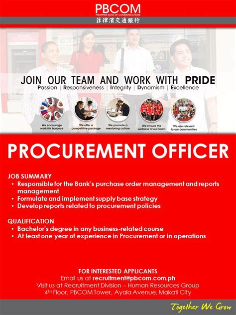 We Are Hiring Procurement Officer For General Services Team For Interested Applicants Contact