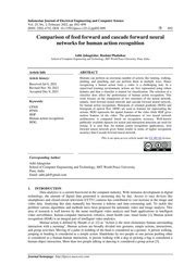 Comparison Of Feed Forward And Cascade Forward Neural Networks For