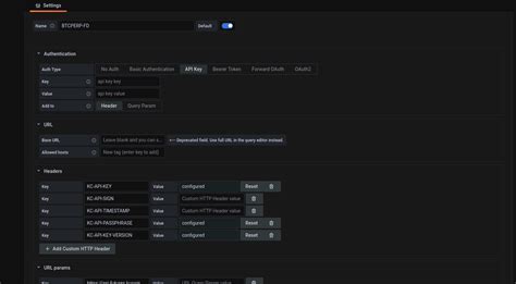 kucoin api integration with grafana · grafana grafana infinity