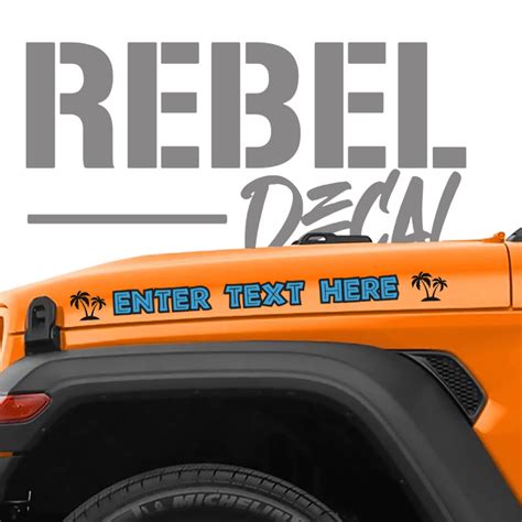 New Custom Jeep Name Decals Rebel Decal