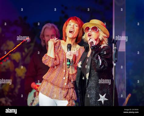 Singers Kiki Dee And Lulu Performing Live At The Llangollen