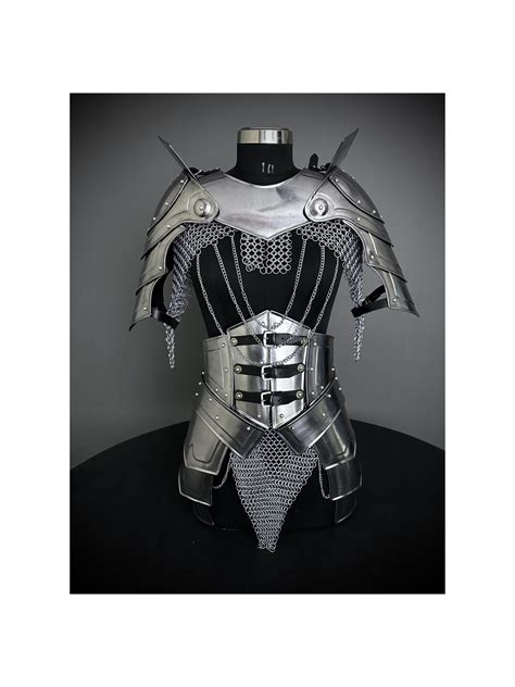 Medieval Cuirass Armor Gorget Pauldron And Waist Armorchainmail Armor