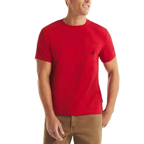 Mens Nautica Short Sleeve Anchor Pocket T Shirt