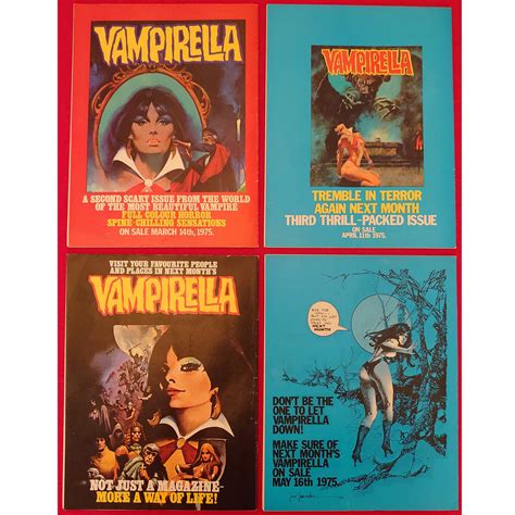 Vampirella Magazine Issues 1 2 3 4 By Warren Publishing The Monster