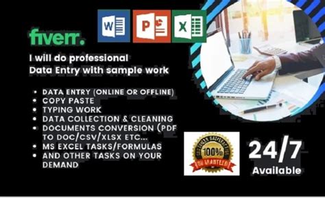 do data entry documents conversion files formatting data analysis by