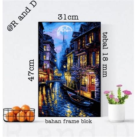 Jual Dekorasi Lukisan Abstract Ukuran 47x31 Hiasan Dinding Aesthetic