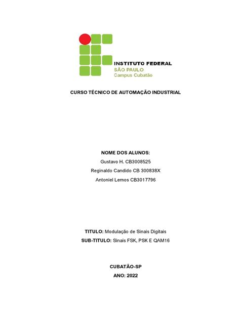 Lab 4 Modulação De Sinais Digitais Pdf Modulação Ondas